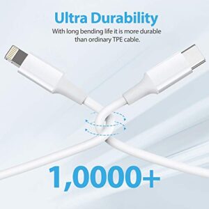 USB C to Lightning Cable 2Pack 3FT [Apple MFi Certified] iPhone Lightning to USB-C Fast Charging Cable Compatible iPhone 14/13/12 11/11 Pro/11 Pro Max/X/XS/XR/XS Max/8, Supports Power Delivery