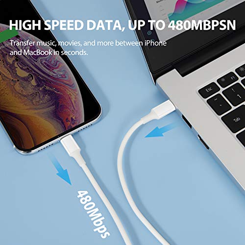 USB C to Lightning Cable 2Pack 3FT [Apple MFi Certified] iPhone Lightning to USB-C Fast Charging Cable Compatible iPhone 14/13/12 11/11 Pro/11 Pro Max/X/XS/XR/XS Max/8, Supports Power Delivery