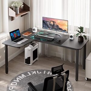 Eureka Ergonomic L Shaped Gaming Desk, 61 Inch Corner Computer Desk, Modern Office Study Writing Desk, Home Gaming Table with Mouse Pad & Cable Management, Sturdy Metal Frame, Easy to Assembly, Left