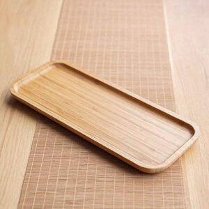 Bamboo Tray Bamboo Plates 13.8 x 5.9 x 1 Inches Serving Tray Elegant Appetizer Plates Steak Plate Coffee Tea Serving Tray Fruit Platters Party Dinner Plates Sour Candy Tray