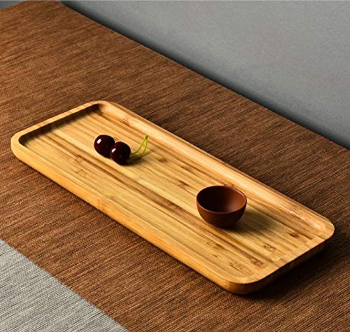 Bamboo Tray Bamboo Plates 13.8 x 5.9 x 1 Inches Serving Tray Elegant Appetizer Plates Steak Plate Coffee Tea Serving Tray Fruit Platters Party Dinner Plates Sour Candy Tray