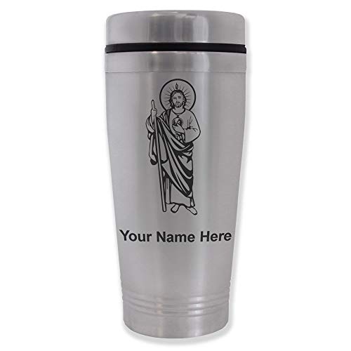 LaserGram 16oz Commuter Mug, Saint Jude, Personalized Engraving Included