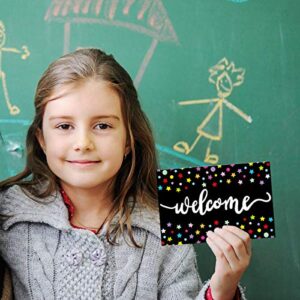 ceiba tree Chalkboard Welcome Postcards Colorful Welcome to Our Class Cards Back to School for Kids