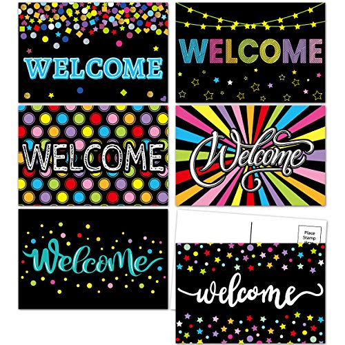 ceiba tree Chalkboard Welcome Postcards Colorful Welcome to Our Class Cards Back to School for Kids