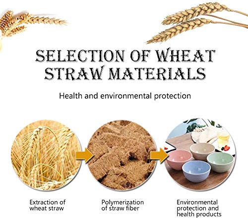 Unbreakable reusable mini Bowls Eco-Friendly Wheat Straw Dinner/Dessert/Salad Bowls Lightweight Noodle Bowl,Dishwasher & Microwave Safe bowls sets 4 Pieces (4.7')