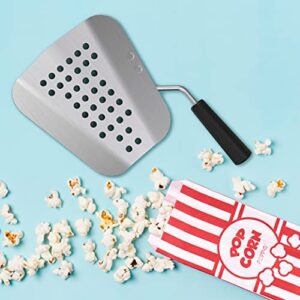 Poppy's Ultimate Popcorn Machine Supplies Bundle - Kernel Sifting Speed Scoop, Seasoning Dredge, 1-Ounce Popcorn Bags (100 Count) - Ideal Popcorn Supplies for Popcorn Machine, Commercial & Home Use