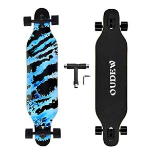 longboard skateboard, 41 inch 8 layer canadian maple drop through longboards for kids boys girls youths beginners.