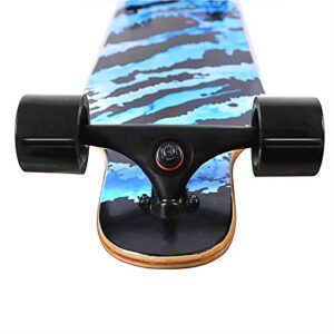 Longboard Skateboard, 41 Inch 8 Layer Canadian Maple Drop Through Longboards for Kids Boys Girls Youths Beginners.