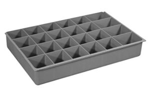 durham 124-95-24-ind large, polypropylene, 21 compartment insert, gray