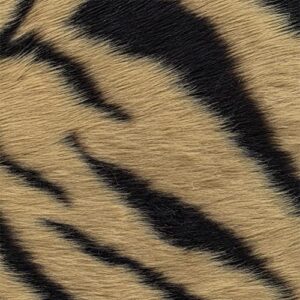 Tiger Print Rug 44.1x21.6 inch Faux Animal Cowhide Area Rug Skin Fur Luxury Soft Carpet Perfectly in Living Room/Bed Room