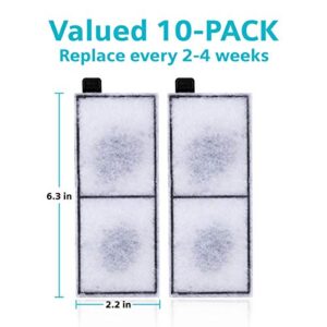 hygger 10-Pack Replacement Aquarium Carbon Filter Cartridges for HG-959 Filter