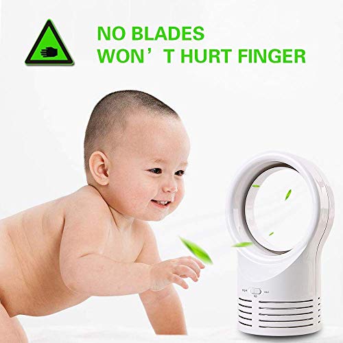 DAYSALER Bladeless Fan, Portable Personal Air Cooler Desktop Air Multiplier Table Cooling Fan, Safe Quiet Table Fan Portable Durable Lightweight for Home Bedroom Baby-Room Office Outdoor