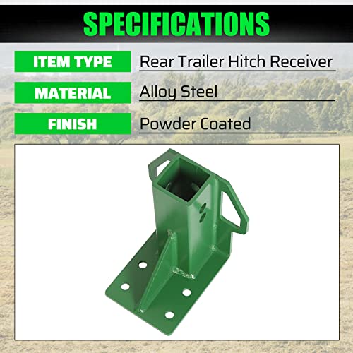 HECASA Rear Trailer Hitch Receiver for John Deere Gator 4x2 6x4 Old Style with Bolt