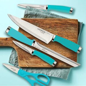 Hampton Forge Epicure True Aqua Knife Block Set, 15 Piece