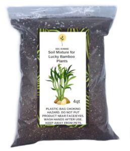 soil mixture for lucky bamboo plants, specialized soil mix for lucky bamboo plants, plant or re-pot lucky bamboo, 4qt