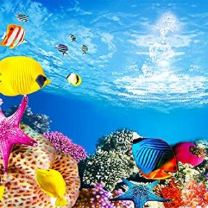 Amalong New seafloor, Marine Fish Background Aquarium Background Decoration 25 x 15 (inches)