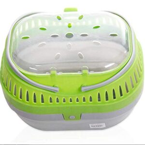 Misyue Big Hamster Cage Portable Carrier Hamster Carry Case Cage (Blue Green Color May ramdom)