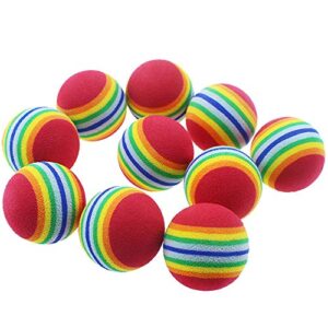 bepets 12pcs foam balls for cats, colorful rainbow ball cat toy sponge ball cat toy ball soft pet ball toy for cat puppy kitty