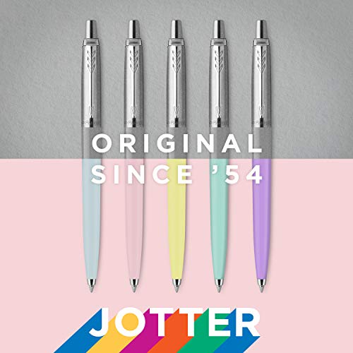 Parker Jotter Originals Ballpoint Pen Pastel Collection | Mint and Purple 50s Finishes | Medium Point | Blue Ink | 2 Count