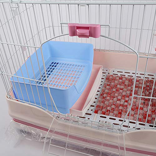 Hamiledyi Rabbit Cage Litter Box with Drawer Large Toilet Trainer Potty Corner Pet Pan for Adult Hamster, Guinea Pig, Ferret, Chinchilla and Other Animals