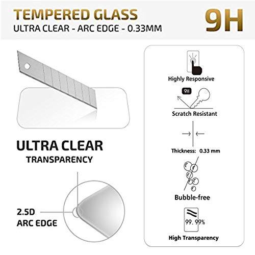 NEW'C [3 Pack] Designed for Samung Galaxy A31 / Galaxy A32 Screen Protector Tempered Glass, Case Friendly Ultra Resistant