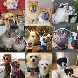 Custom Dog Cat Pillow Personalized Pet Photo Molding 3D Shaped Pillow, Duplex Printing Shaped Pillow Creative Gifts 20''