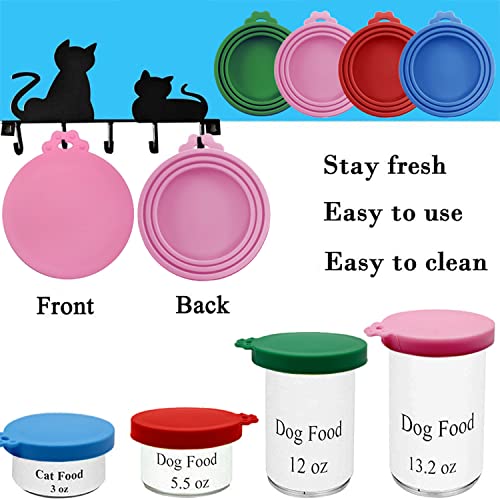 Goiio 7 Pcs Can Covers Silicone Pet Food Can Lid Covers for All Standard Size Dog and Cat Can Tops