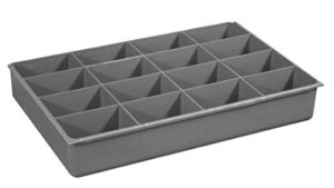 durham 124-95-16-ind large, polypropylene, 16 compartment insert, gray