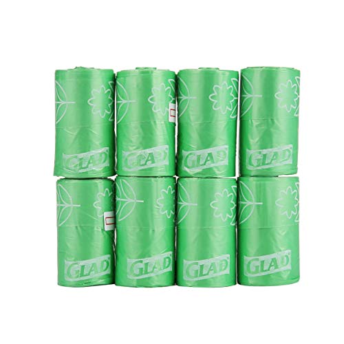 Glad Eco Friendly Dog Waste Bags - 8 Rolls of Lavender Scented Dog Waste Bags, 120 Bags in Total - Dog Waste Bags for All Dogs, Leak Proof and Strong Dog Poop Bags