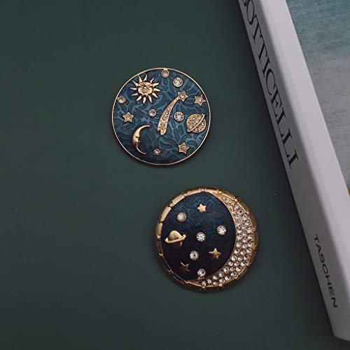 luosh Sky Blue Star Moon Sun Star Galaxies Brooches Pin Badges Planet Enamel Lapel Pins for Clothing Bags Backpacks Jackets Hat