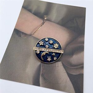 luosh Sky Blue Star Moon Sun Star Galaxies Brooches Pin Badges Planet Enamel Lapel Pins for Clothing Bags Backpacks Jackets Hat