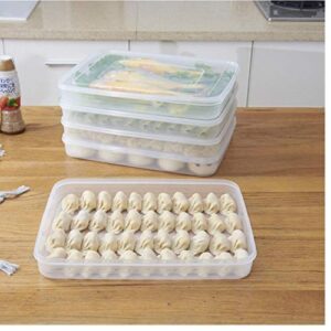 angoter 2pcs food-grade pp dumpling eggs pastries fish refrigerator large storage box case container cakes food container 35 * 25* cm