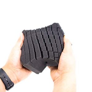 The Rag Company - Ultra Black Foam Sponge - for Detailing and Car Washing, Perfect for Both Rinseless and Soap Washes, Softer Feel, Ergonomic Shape