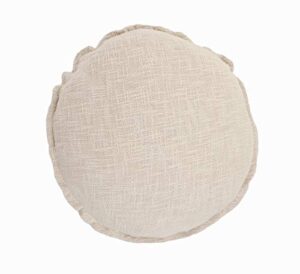 lr home solid birch round throw pillow, 20" x 20"