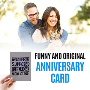 Funny anniversary card for him or her with envelope | Fun and joke present for birthday for husband or wife | Naughty card for Valentine’s Day | Dirty love card for boyfriend or girlfriend