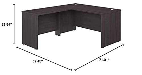 Bush Business Furniture Studio C L Shaped Desk with Return, 60W x 30D, Storm Gray