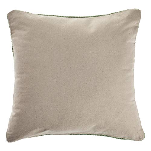 LR Home Smoke Solid Throw Pillow, 18"x18", Light Green/Muted Green