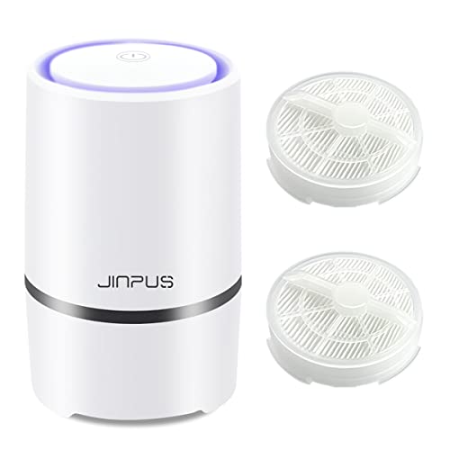 JINPUS Air Purifier Cleaner 2103 with 2pcs Replacement Filters (1 filter inside the air purifier)