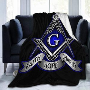 faith hope charity masonic freemason throw blanket ultra-soft micro fleece blanket movies blanket for bed couch living room 50"x40"