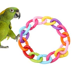 ViaGasaFamido 100Pcs Plastic C-Clips Links, Mix Color Rainbow DIY C-Links Chains for Small Pet Parrot Bird Toy Children's Learning Toy