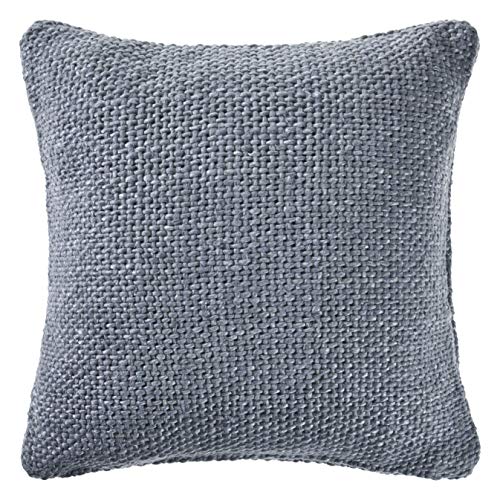 LR Home Frost Blue Woven Throw Pillow, 20" x 20"