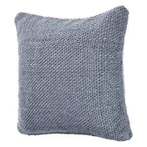 LR Home Frost Blue Woven Throw Pillow, 20" x 20"