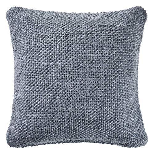 LR Home Frost Blue Woven Throw Pillow, 20" x 20"