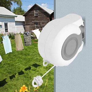 Bracon Retractable Clothesline - 42 Feet Heavy Duty Double Laundry Line Adjustable Clothesline for Wet or Dry Clothes Indoor or Outdoor Easy Installation Drying Clothes Holds Line