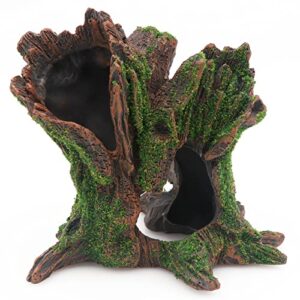 aqua kt aquarium landscape tree stump trunk hollow betta cichlid cave rocks for fish hiding tank decoration decorations