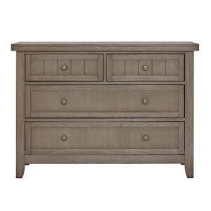 dream on me maple double dresser i kids bedroom dresser i four drawers dresser i farmhouse modern, oak grey