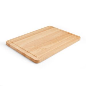 Farberware Extra-Large Cutting Board with Perimeter Juice Trench, Reversible Chopping Board for Kitchen Meal Prep and Serving, Charcuterie Board Set, 14-Inch x 20-Inch, Rubberwood