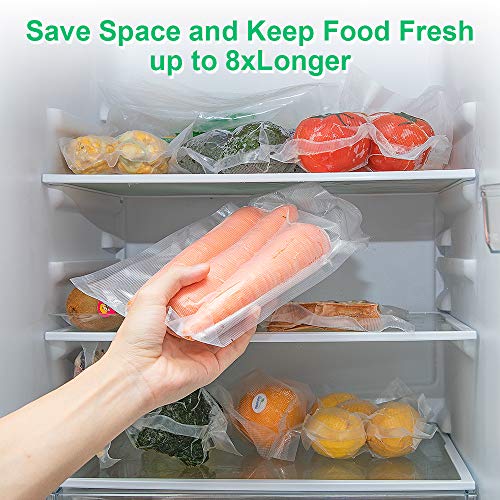 ATSAMFR 8x50 Rolls 2 Pack Vacuum Sealer Food Bags Rolls with BPA Free,Heavy Duty,Great for Vac Storage or Sous Vide Cooking