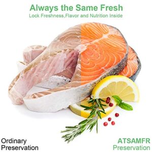 ATSAMFR 8x50 Rolls 2 Pack Vacuum Sealer Food Bags Rolls with BPA Free,Heavy Duty,Great for Vac Storage or Sous Vide Cooking