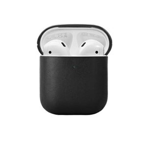 Native Union Leather Case for AirPods – Handcrafted Fully-Wrapped Genuine Italian Leather case – Support Wireless Chargers – Compatible with AirPods Gen 1 & Gen 2 (Black)